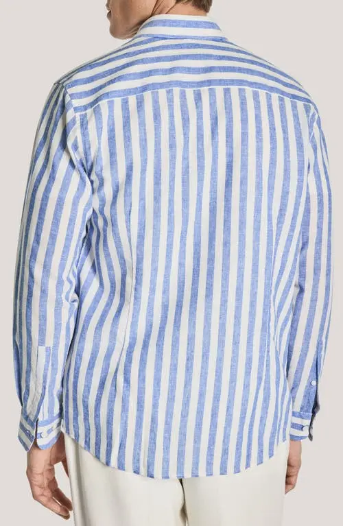 JACK VICTOR Jacques Linen & Cotton Button-up Shirt