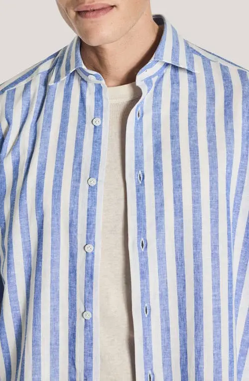 JACK VICTOR Jacques Linen & Cotton Button-up Shirt