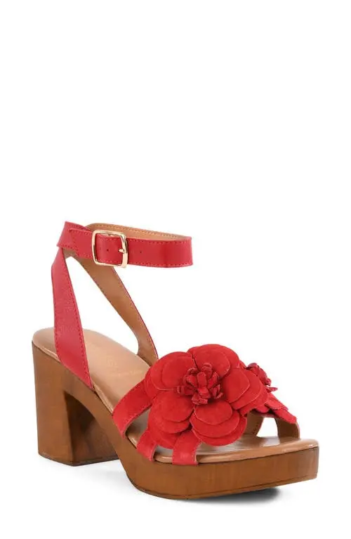 Seychelles Chasing Sunsets Platform Sandals - Red