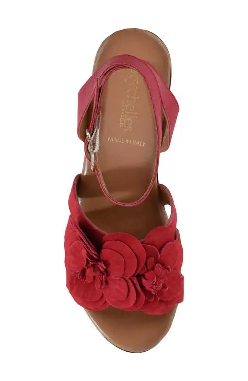 Seychelles Chasing Sunsets Platform Sandals - Red