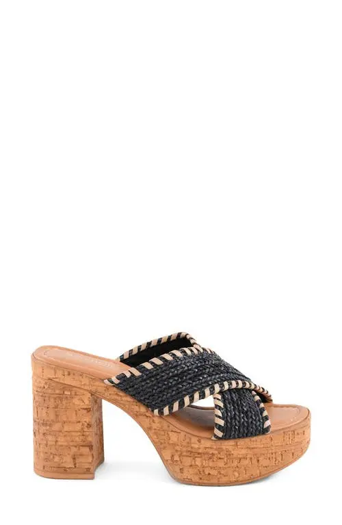 Seychelles Encore Platform Slide Sandal - Black