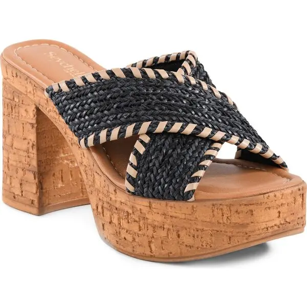 Seychelles Encore Platform Slide Sandal - Black