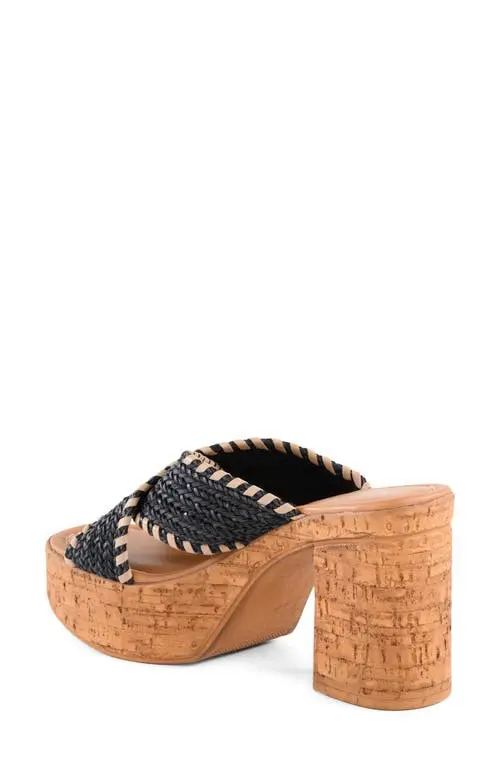 Seychelles Encore Platform Slide Sandal - Black