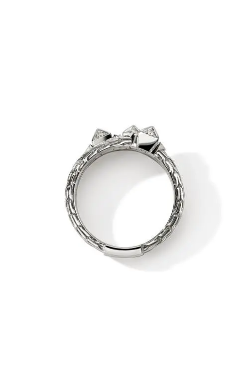 John Hardy Icon Stud Triple Row Ring - Silver