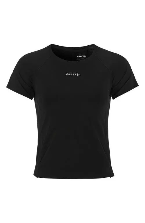 CRAFT Crewneck Cropped Running T-shirt - Black