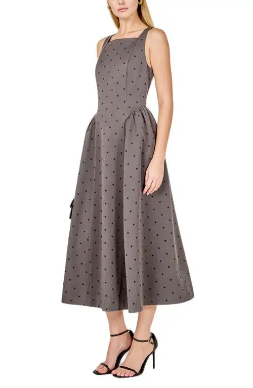 Endless Rose Polka Dot Square Neck Dress
