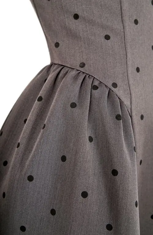 Endless Rose Polka Dot Square Neck Dress