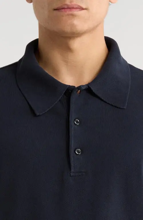 Citizens Of Humanity Banded Cotton Piqué Polo - Navy