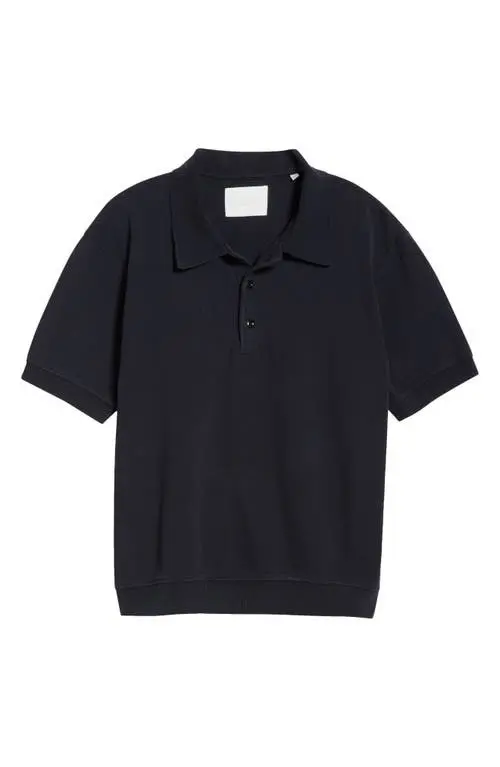Citizens Of Humanity Banded Cotton Piqué Polo - Navy