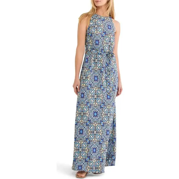 NIC+ZOE Filigree Tile Sleeveless Maxi Dress