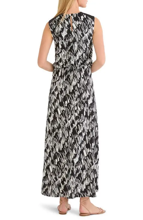 NIC+ZOE Margot Cursive Print A-line Dress