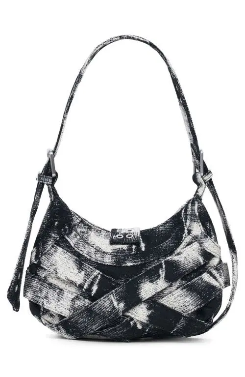Desigual Logo Belt Detail Shoulder Bag - Light Gray