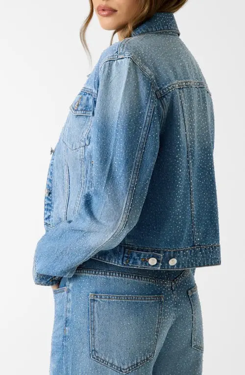 Guess Lola Crop Denim Trucker Jacket