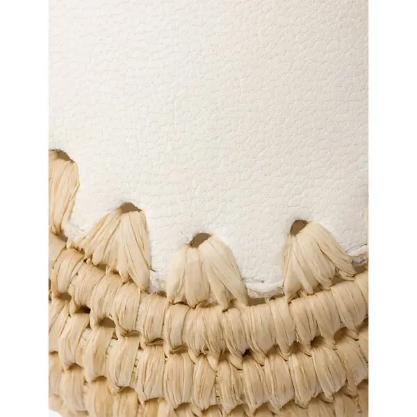 Prada Leather And Raffia Ballet Flats