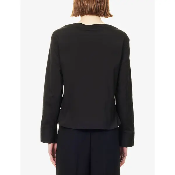 Theory Open-sleeve Boatneck Top