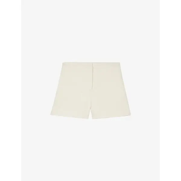 The Kooples Tailored Mid-rise Cotton-blend Shorts