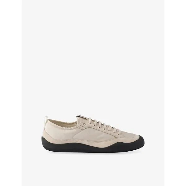 Prada Speedrock Re-nylon And Suede Trainers - Neutral