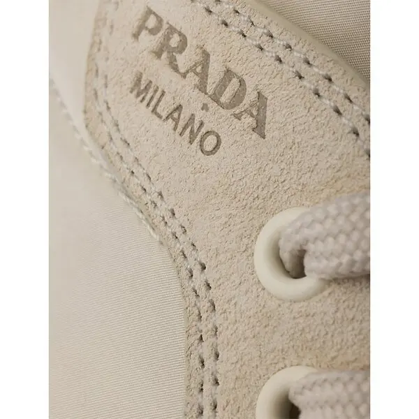Prada Speedrock Re-nylon And Suede Trainers - Neutral