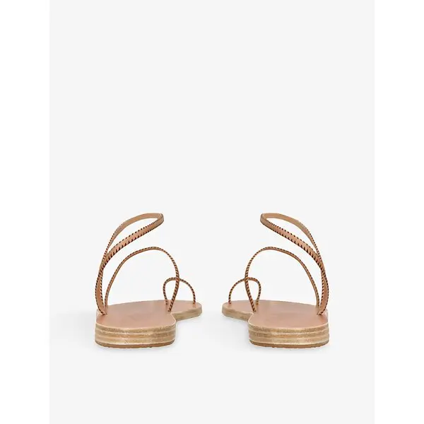 ANCIENT GREEK SANDALS Eleftheria Stitch Leather Sandals - Beige