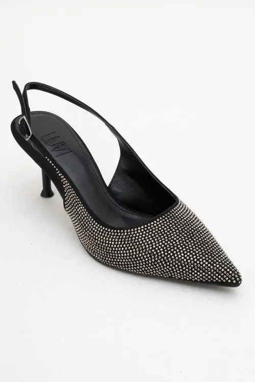 PROLOGUE SHOES Pointed Toe Slingback Pumps - Black
