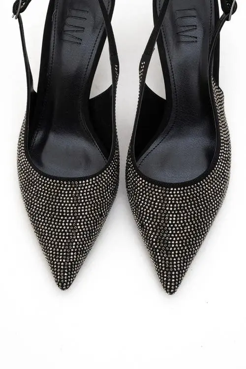 PROLOGUE SHOES Pointed Toe Slingback Pumps - Black