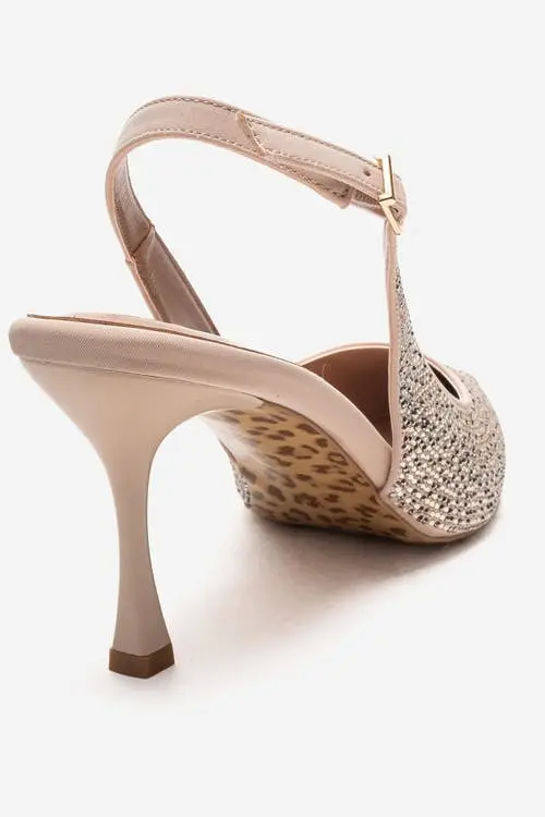 PROLOGUE SHOES Johanna Slingback Stiletto Pumps - Nude