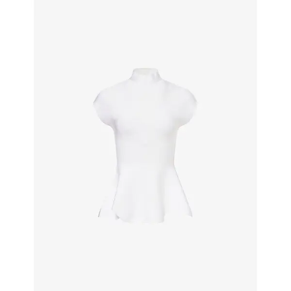 Khaite Andra Stand-collar Knit Top - Glaze