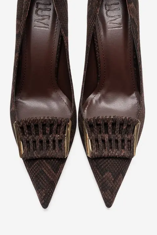PROLOGUE SHOES Guerni Stiletto Pumps - Brown