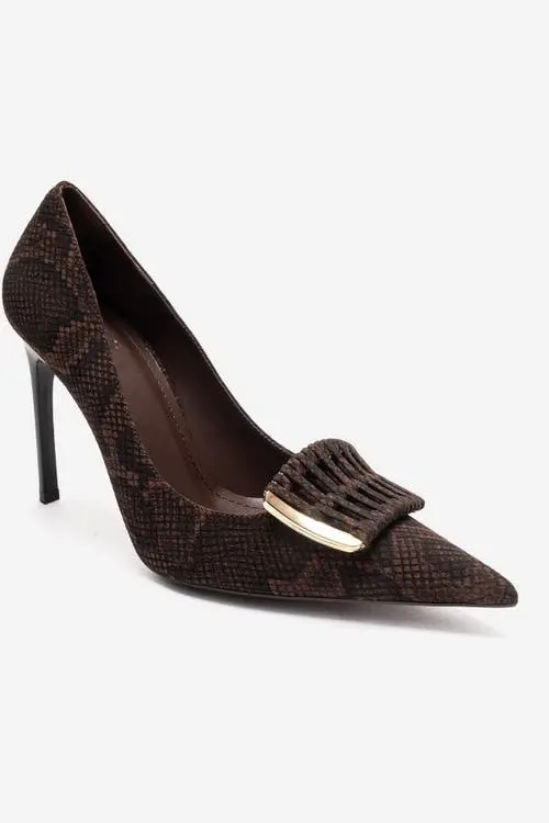 PROLOGUE SHOES Guerni Stiletto Pumps - Brown