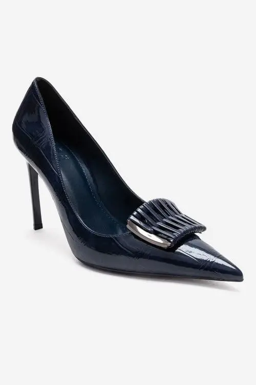 PROLOGUE SHOES Guerni Stiletto Pumps - Navy Print