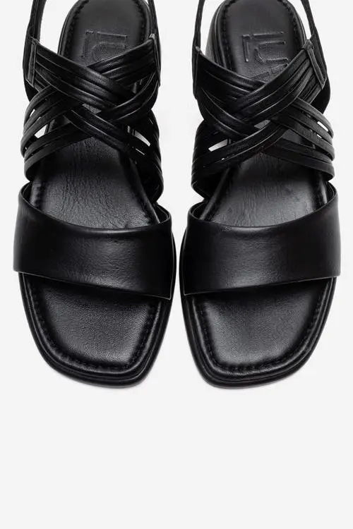 FOREVER & ALWAYS SHOES Livello Leather Multi Strap Sandal