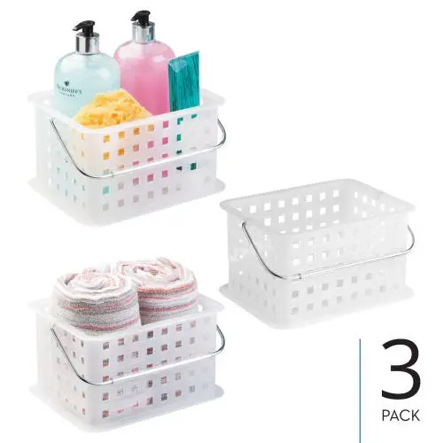 IDESIGN Small Stackable Shower Basketset Of 3made In Usa