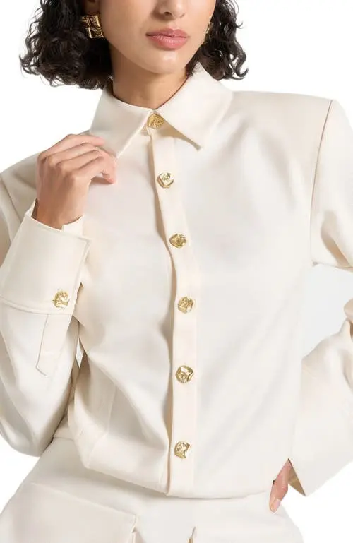 Manière De Voir Laure Cargo Shirt Mini Dress - Cream