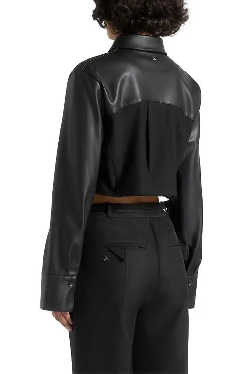 Manière De Voir Bernadette Contrast Cropped Shirt