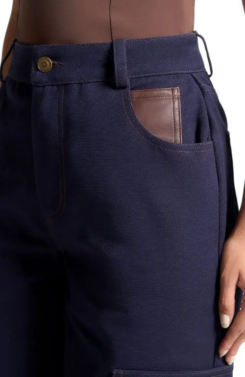 Manière De Voir High-rise Drill Cargo Trousers