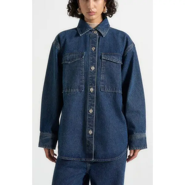 Manière De Voir Joy Denim Oversized Shirt - Indigo
