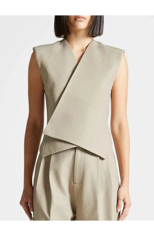 Manière De Voir Laurence Tailored Wrap Waistcoat - Beige