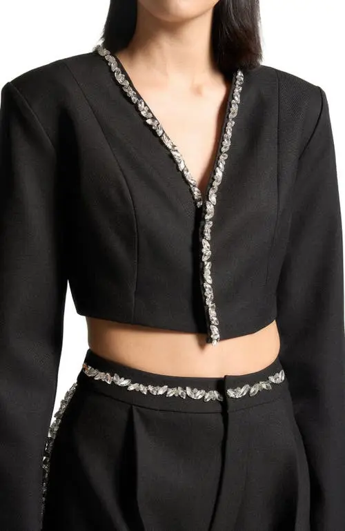 Manière De Voir Embellished Cropped Blazer