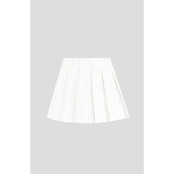 Manière De Voir Pinstripe Pleated Skort - White