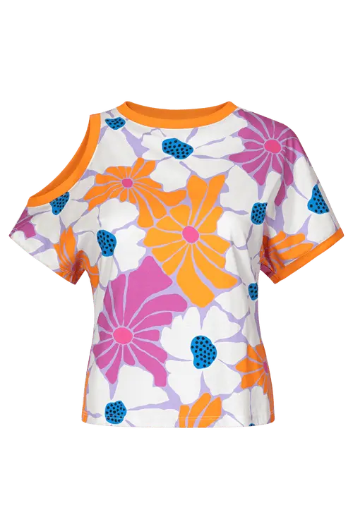 UNTITLED IN MOTION Anntian Floral Cutout Top