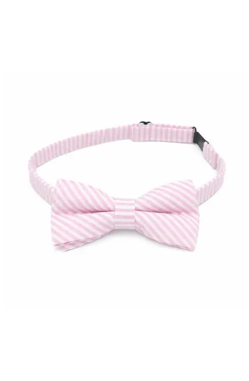 BITS & BOWS Seersucker Bow Tie - Pink