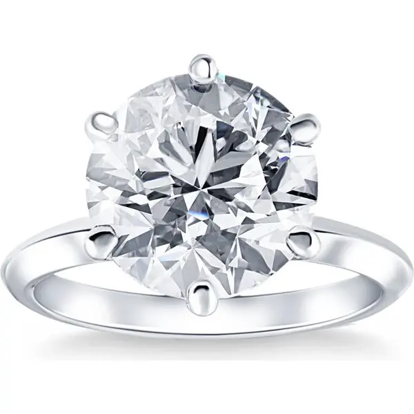 BLISS DIAMOND 7ct Solitaire Lab Grown Diamond Engagement Ring - 14k White Gold