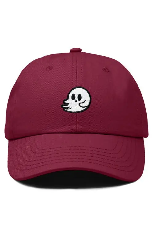 DALIX Whisper Ghost Dad Cap - Maroon