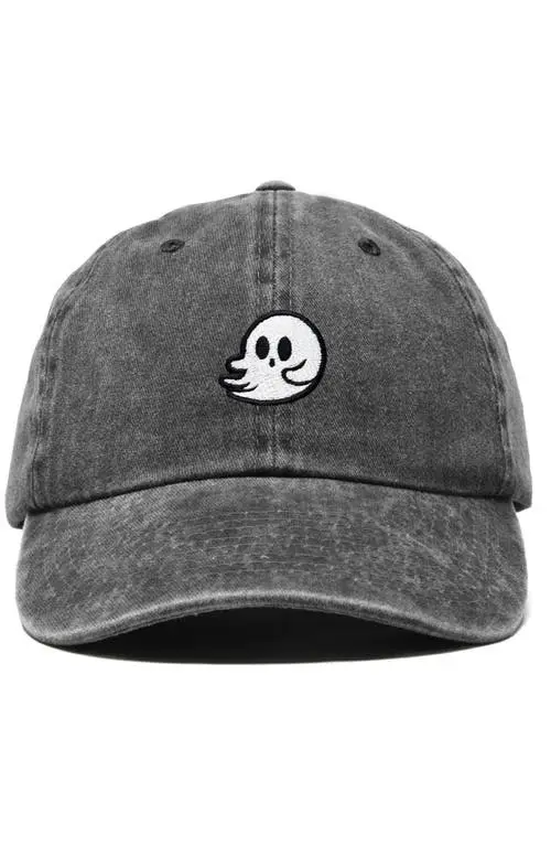 DALIX Whisper Ghost Dad Cap - Washed Black