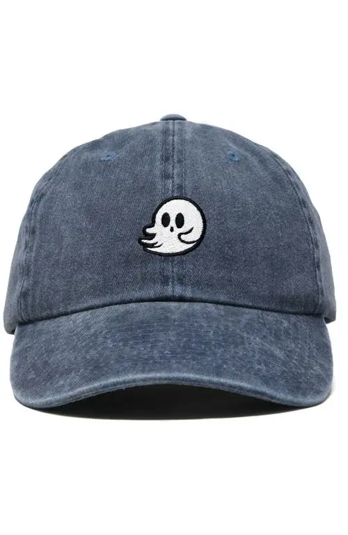 DALIX Whisper Ghost Dad Cap - Washed Navy Blue
