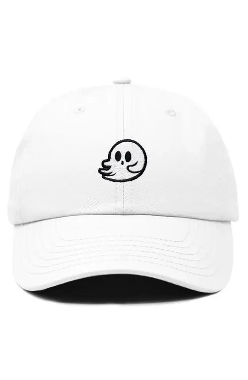 DALIX Whisper Ghost Dad Cap - White