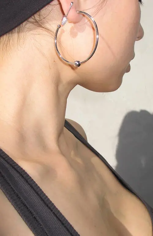 RIMOR JEWELRY Xxl Pierced Hoop Earrings