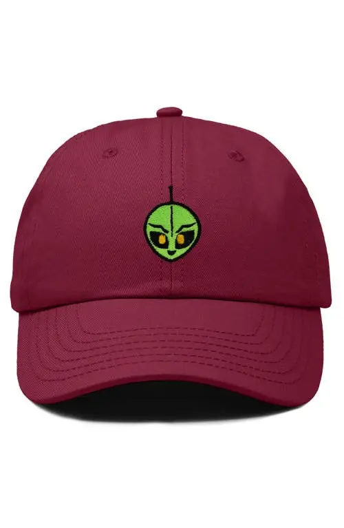 DALIX Duder Alien Baseball Cap - Maroon