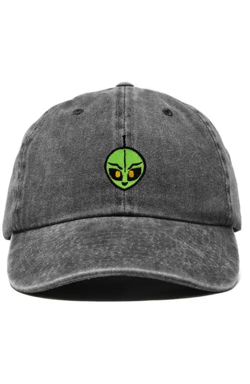 DALIX Duder Alien Baseball Cap - Washed Black