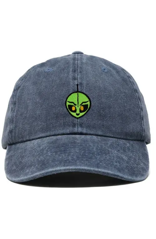 DALIX Duder Alien Baseball Cap - Washed Navy Blue